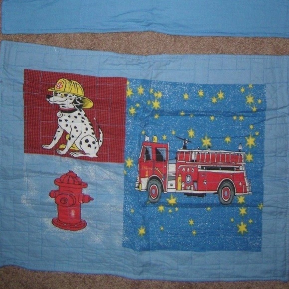 Bedding | Vintage Rare 3 Piece Fire Station Theme Set | Poshmark